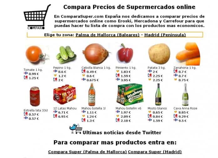Comparasuper.com te ayuda a comparar precios entre supermercados - Cómo ...